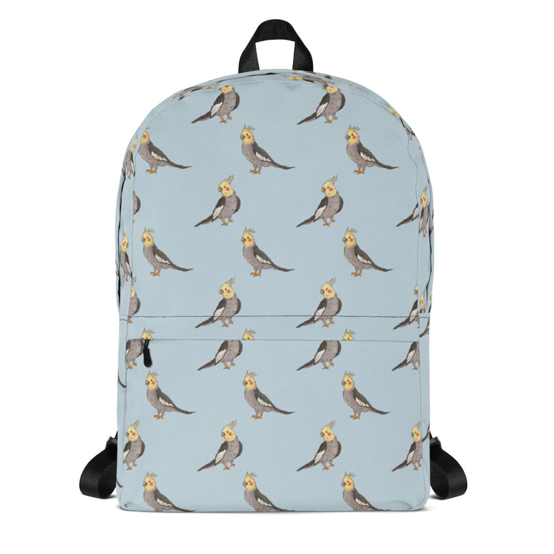 Cockatiel Backpack, Parrot Bird Laptop Bag, Women's Travel Backpack ...