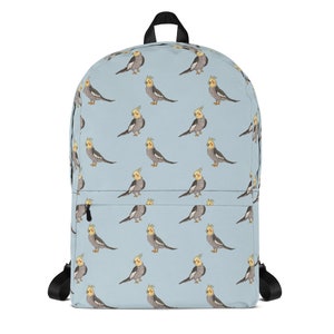 Cockatiel Backpack, Parrot Bird Laptop Bag, Women's Travel Backpack ...