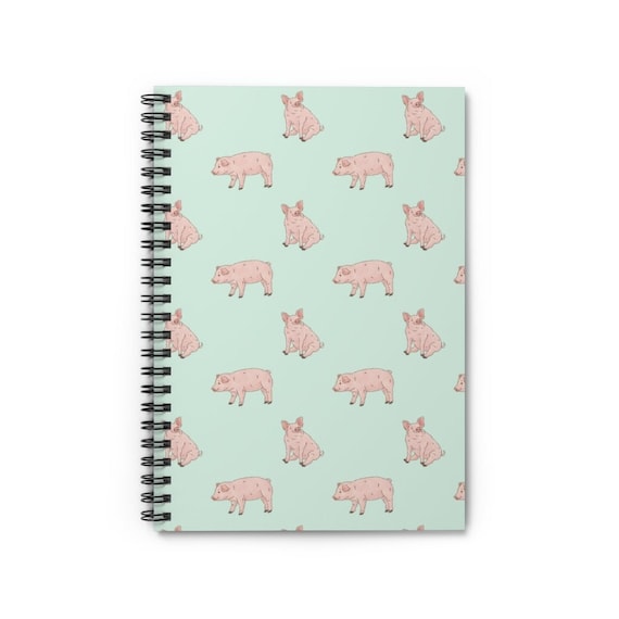 Pig Notebook Farm Animals Spiral Notebook Cute Notepad | Etsy