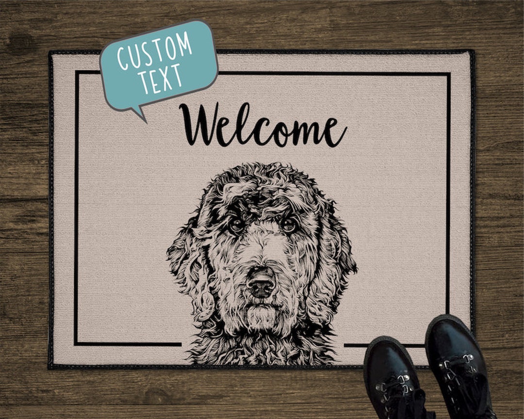 Goldendoodle Door Mat, Doodle Dog Custom Front Doormat, Personalized ...