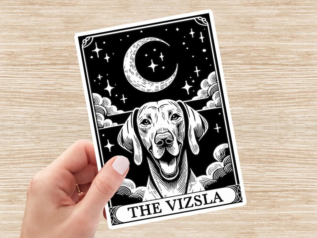 Vizsla Sticker, Vizsla Decal, Dog Tarot Card Sticker, Dog Mom Gift, Dog ...