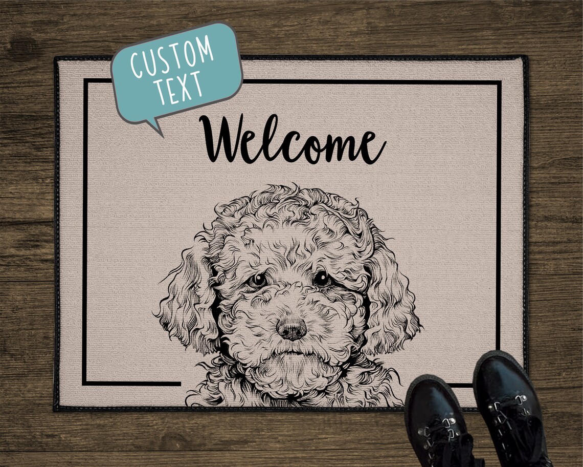 Cavapoo Door Mat Cavadoodle Dog Custom Front Doormat - Etsy