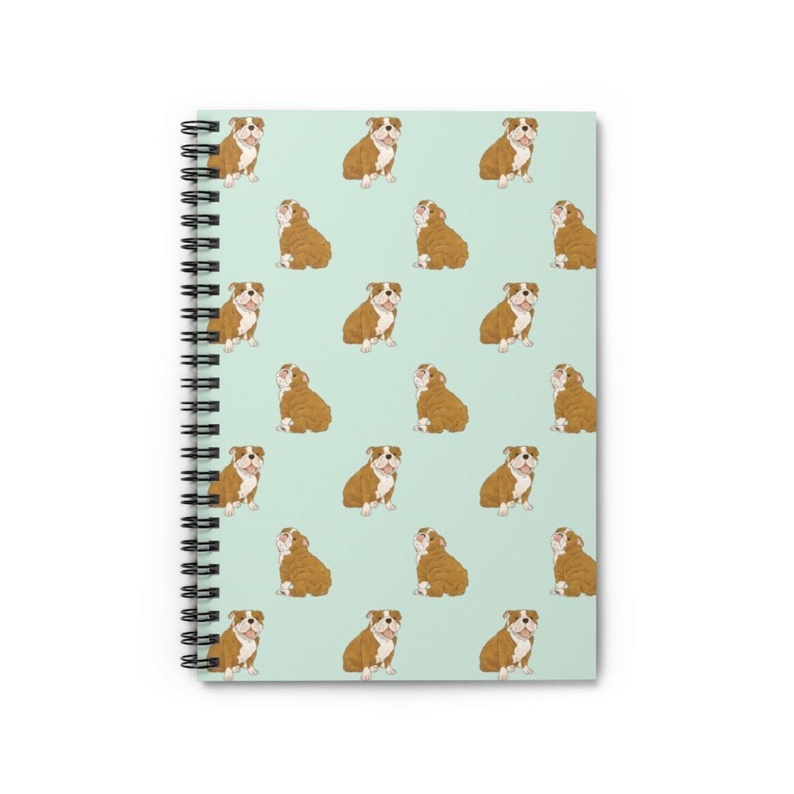English Bulldog Notebook Dog Spiral Notebook Notepad | Etsy