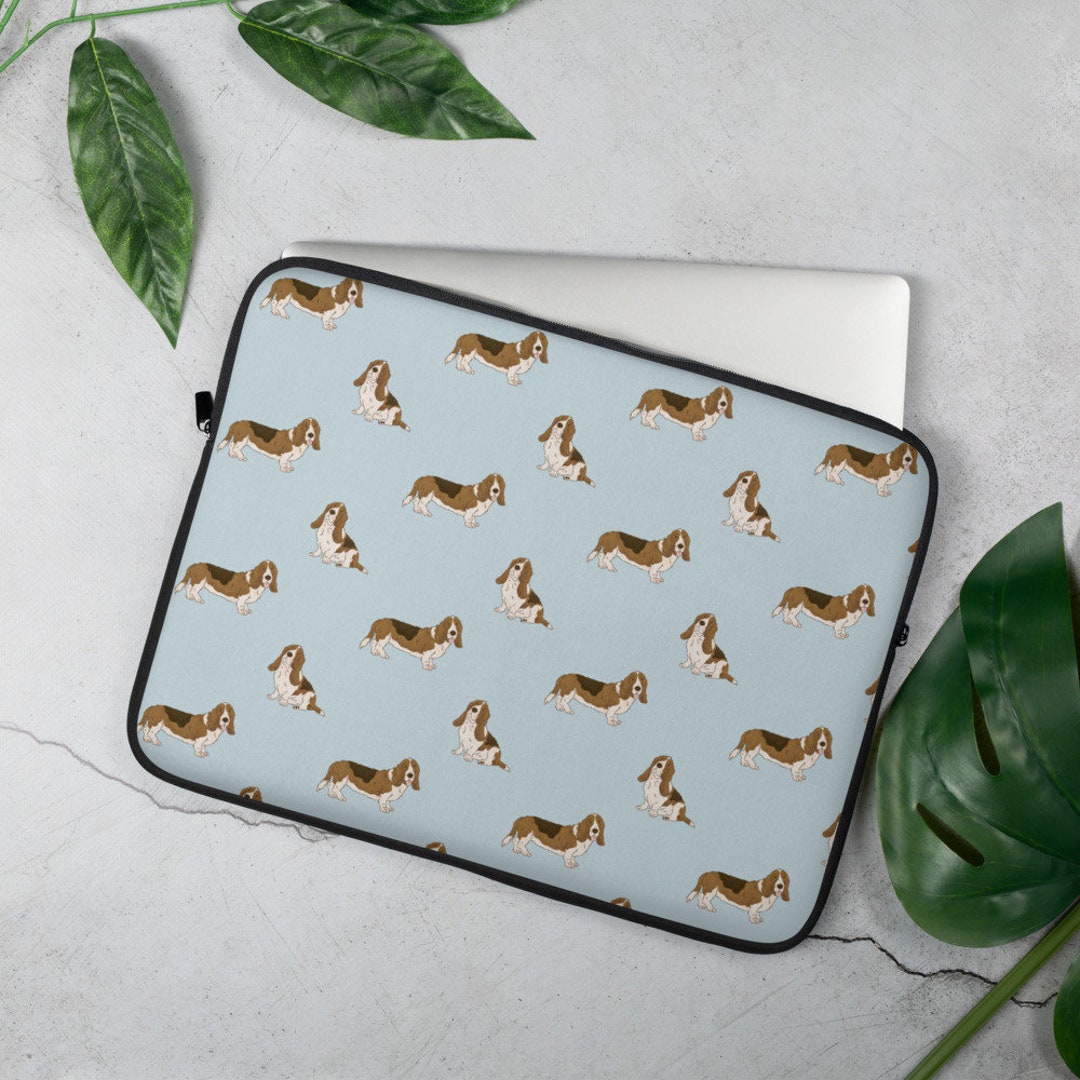 Basset Hound Laptop Sleeve, Dog Mom Laptop Sleeve, MacBook Case, 13 ...