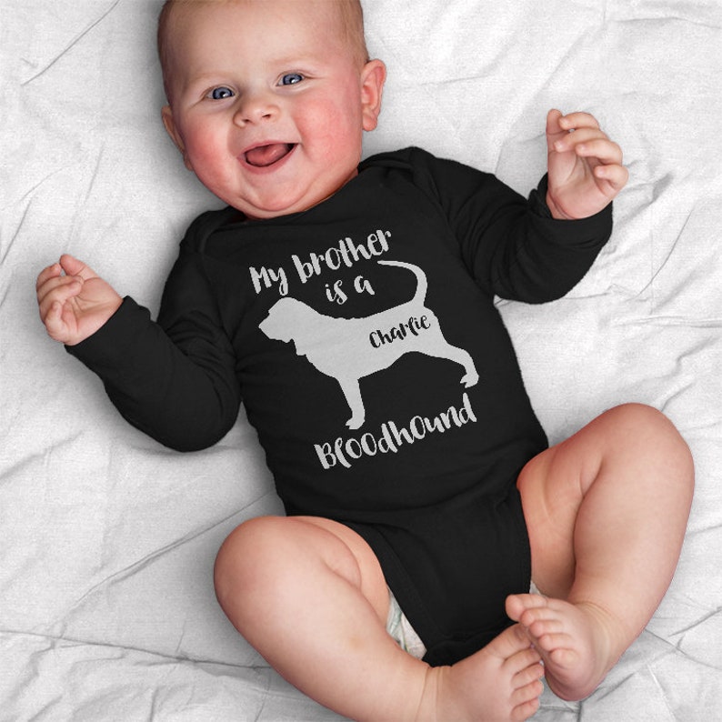 My Brother is a Bloodhound Baby Bodysuit Infant Dog Baby Girl - Etsy