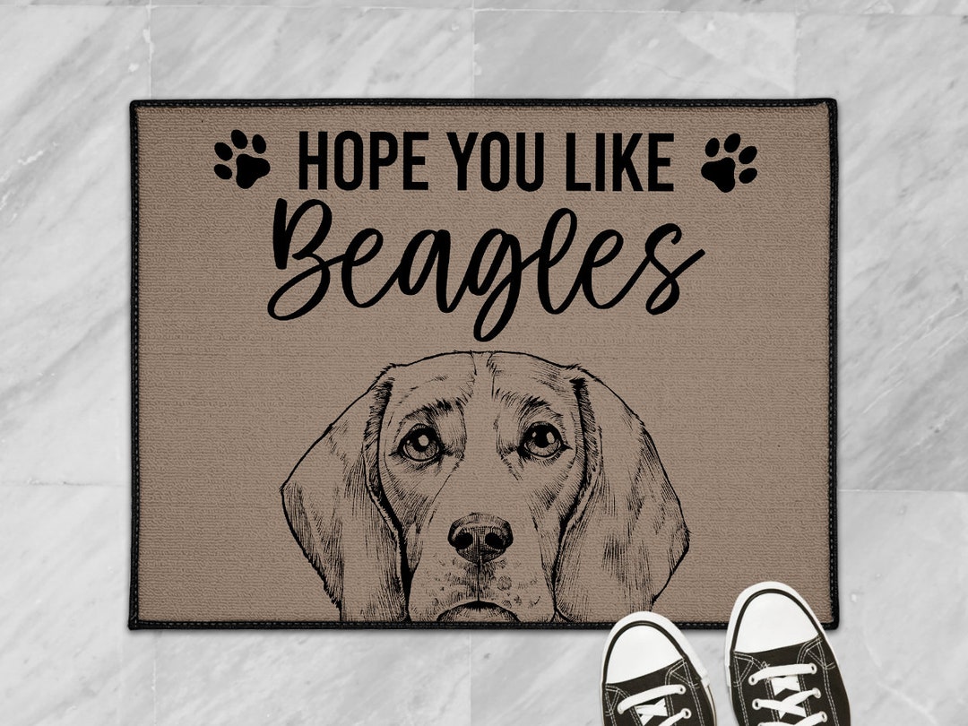 Beagle Doormat, Hope You Like Beagles Dog Door Mat, Dog Welcome Mat ...