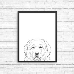 Great Pyrenees Wall Art, PYR Dog Portrait Print, Farmhouse Sign, Wall ...