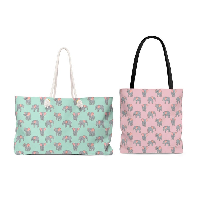 Elephant Tote Bag Animal Pattern Weekender Bag for Women - Etsy