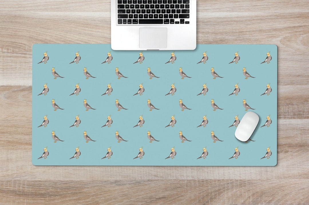 Cockatiel Large Desk Mat, Cockatoo Bird Mousepad, Cute Mouse Pad With ...