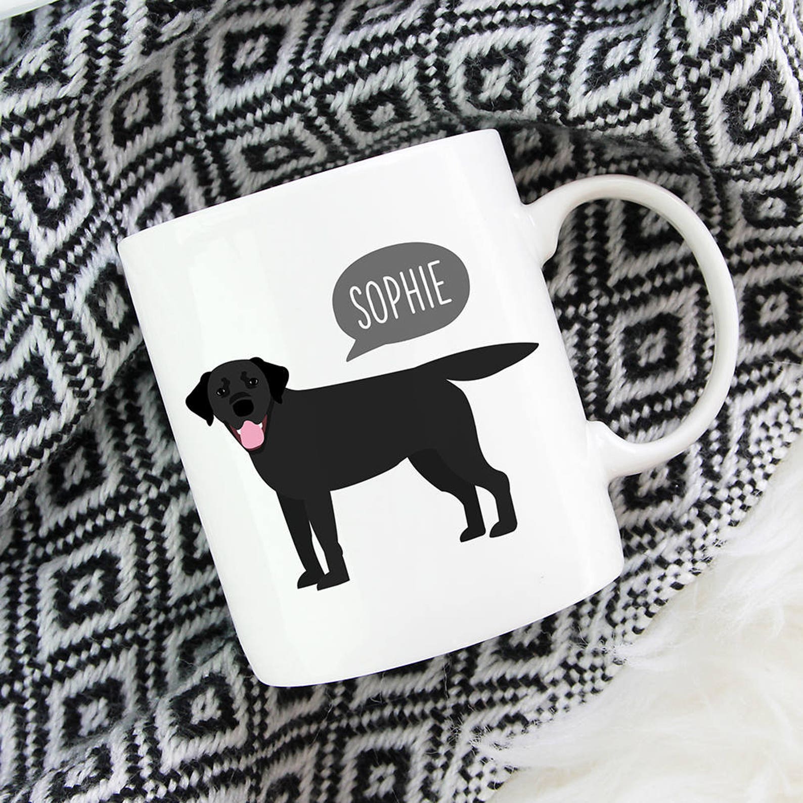 Black Labrador Retriever Mug Personalized Name Coffee Mug - Etsy