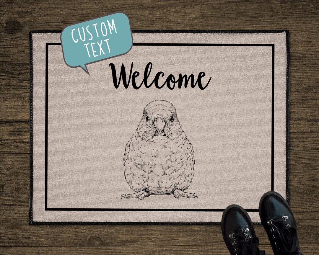 Parrotlet Door Mat, Parrot Custom Front Doormat, Bird Personalized ...