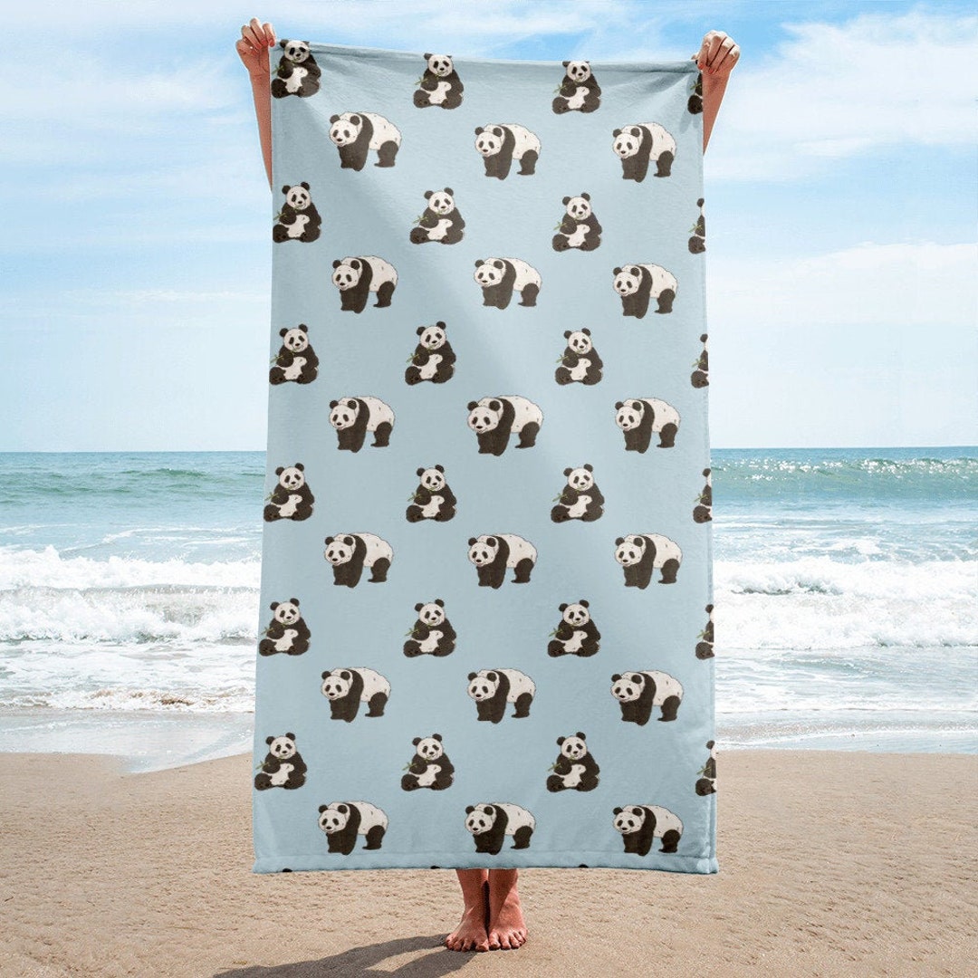 Panda Beach Towel, Bath Towel, Cute Animal Towel, Panda Lover Gift - Etsy