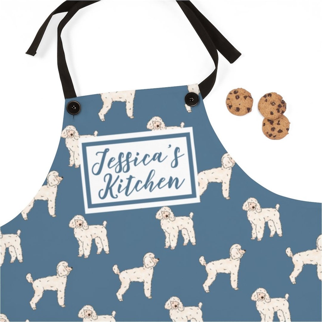 Custom Dog Apron, Poodle Aprons, Dog Personalized Cooking Baking Apron ...