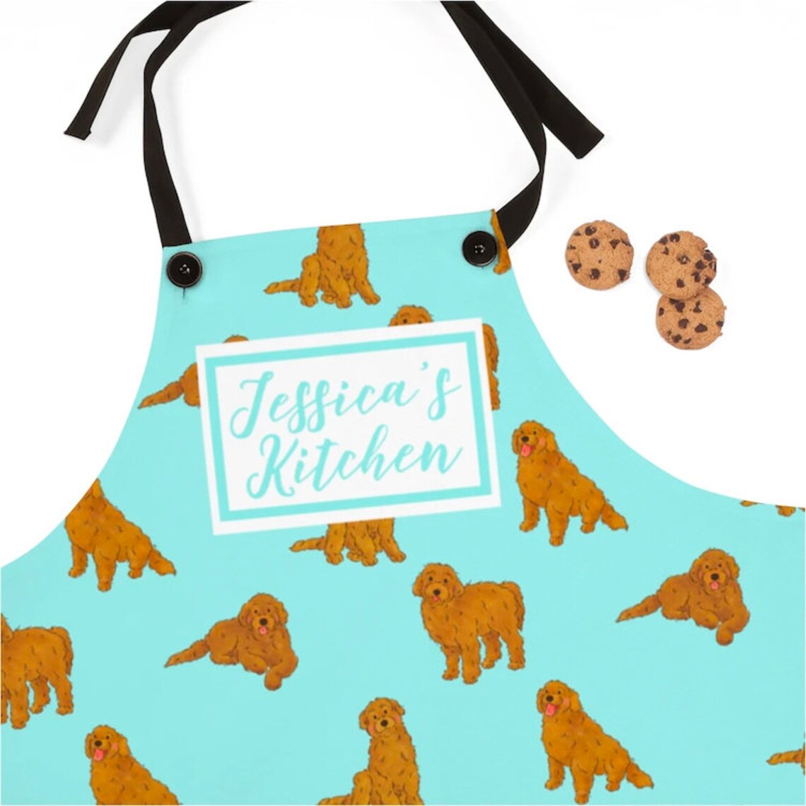 Custom Apron, Goldendoodle Aprons, Doodle Dog Personalized Cooking ...