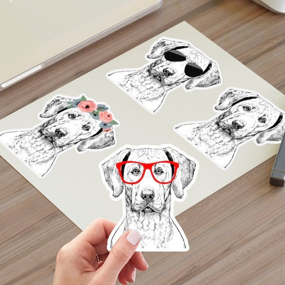 Rhodesian Ridgeback Sticker Sheet Vinyl Stickers Floral - Etsy
