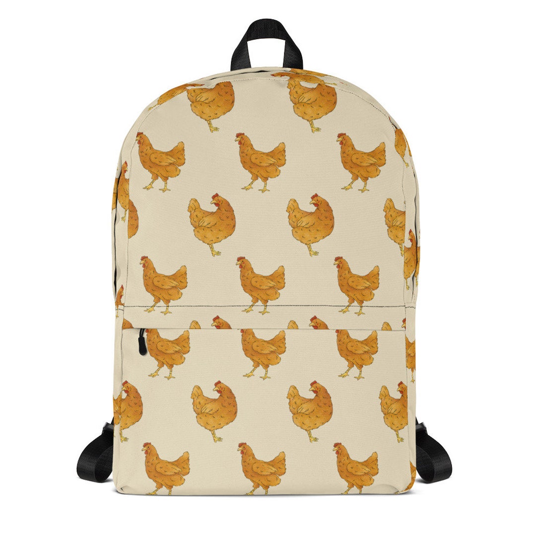 Chicken Backpack, Farm Animal Laptop Bag, Women's Travel Backpack, Cute ...
