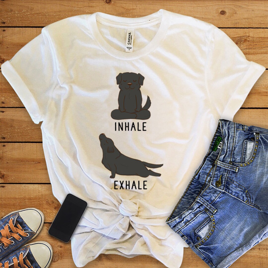 Inhale Exhale Labrador Retriever Yoga T-shirt, Heather Dog Lovers ...