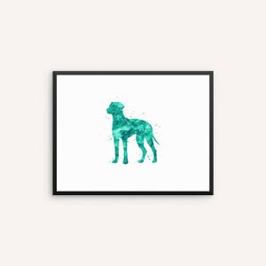 Rhodesian Ridgeback Watercolor Print Art Watercolor Dog Wall - Etsy