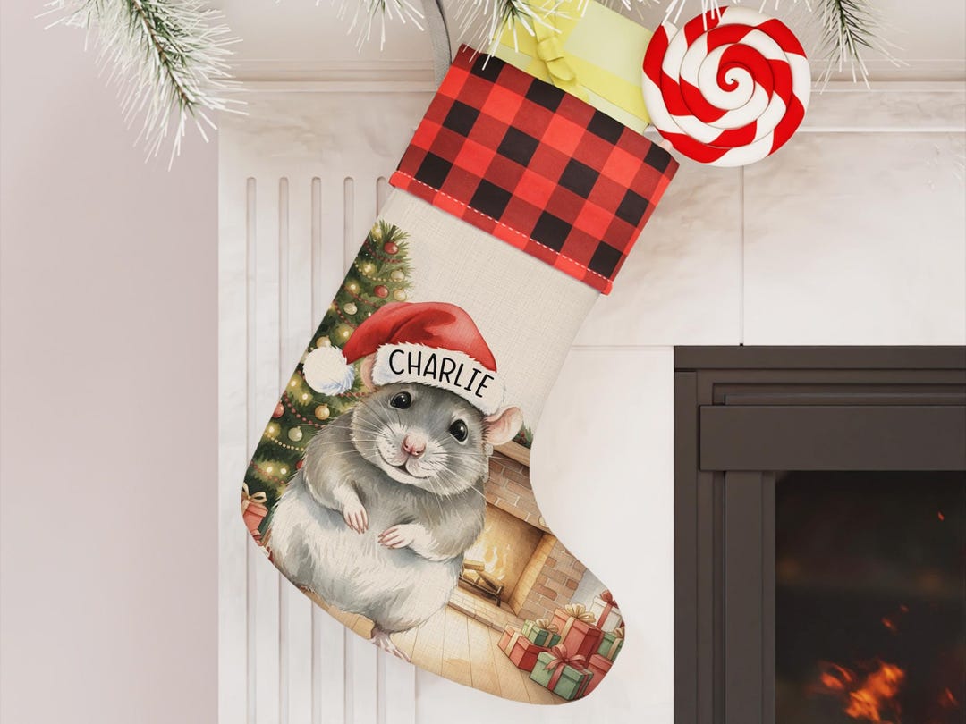 Rat Stocking, Custom Animal Christmas Stockings, Xmas Decor, Gifts - Etsy