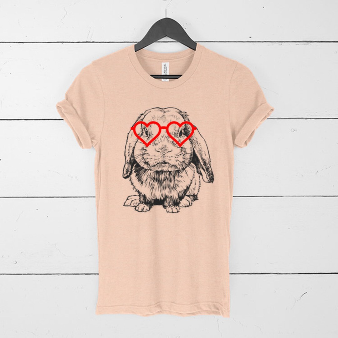 Rabbit Shirt, Animal Valentine Shirt, Pet Bunny Mom Tshirt, Valentines ...