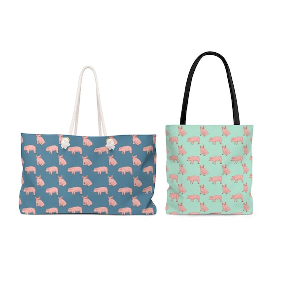 Pig Tote Bag Farm Animal Pattern Weekender Bag for Women | Etsy