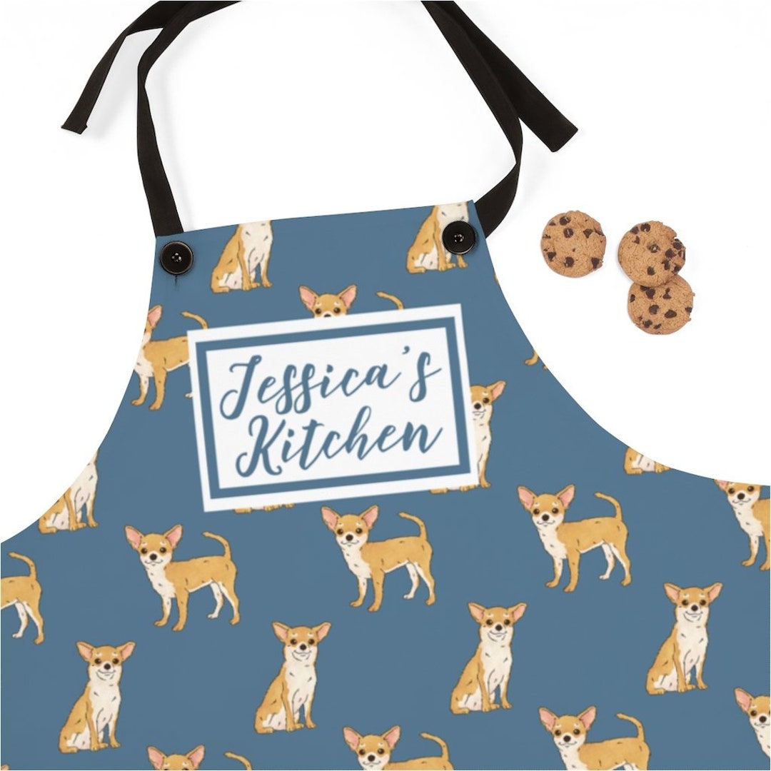 Custom Apron, Chihuahua Aprons, Dog Personalized Cooking Baking Apron ...
