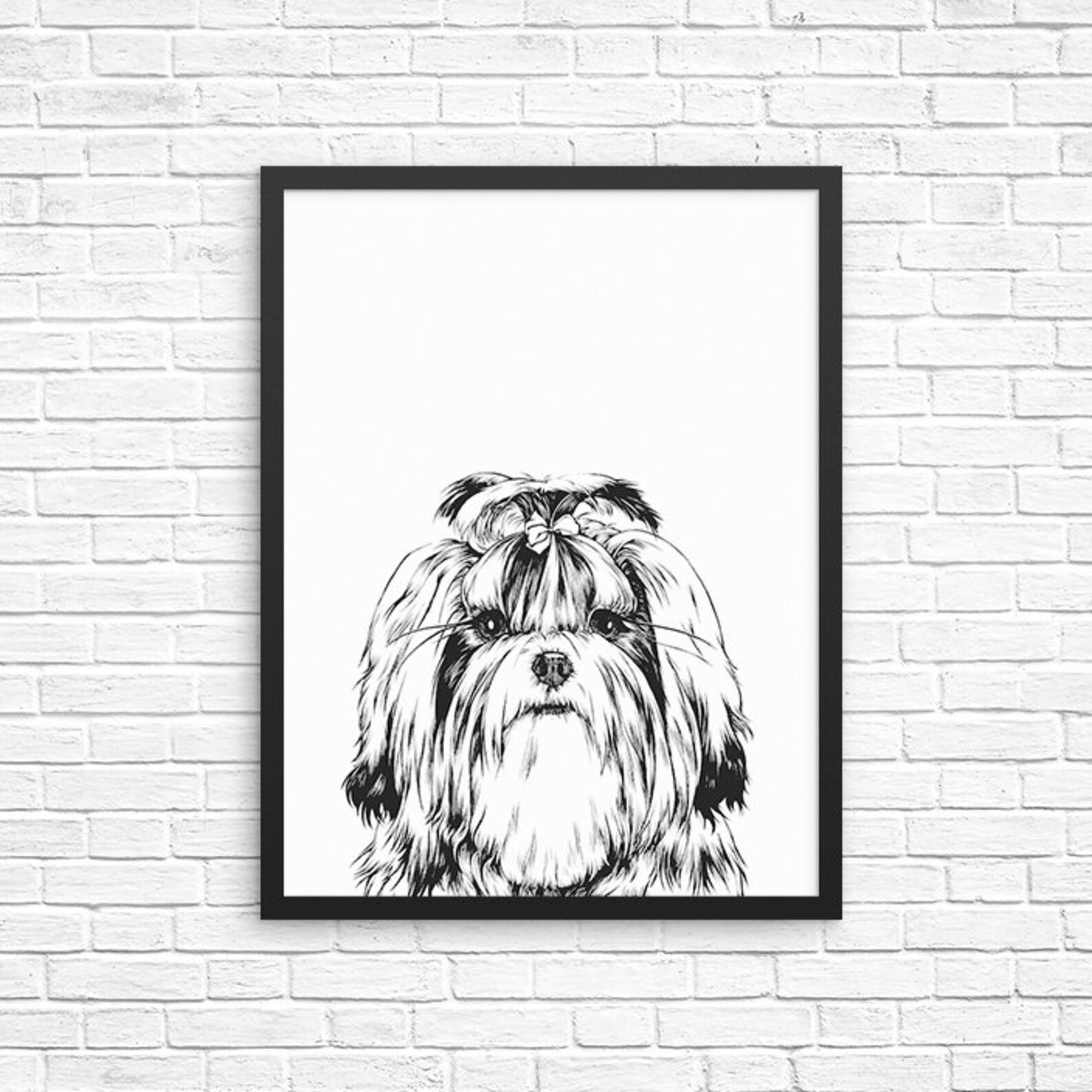 Shih Tzu Wall Art Shihtzu Print Dog Home Decor Dog Prints | Etsy