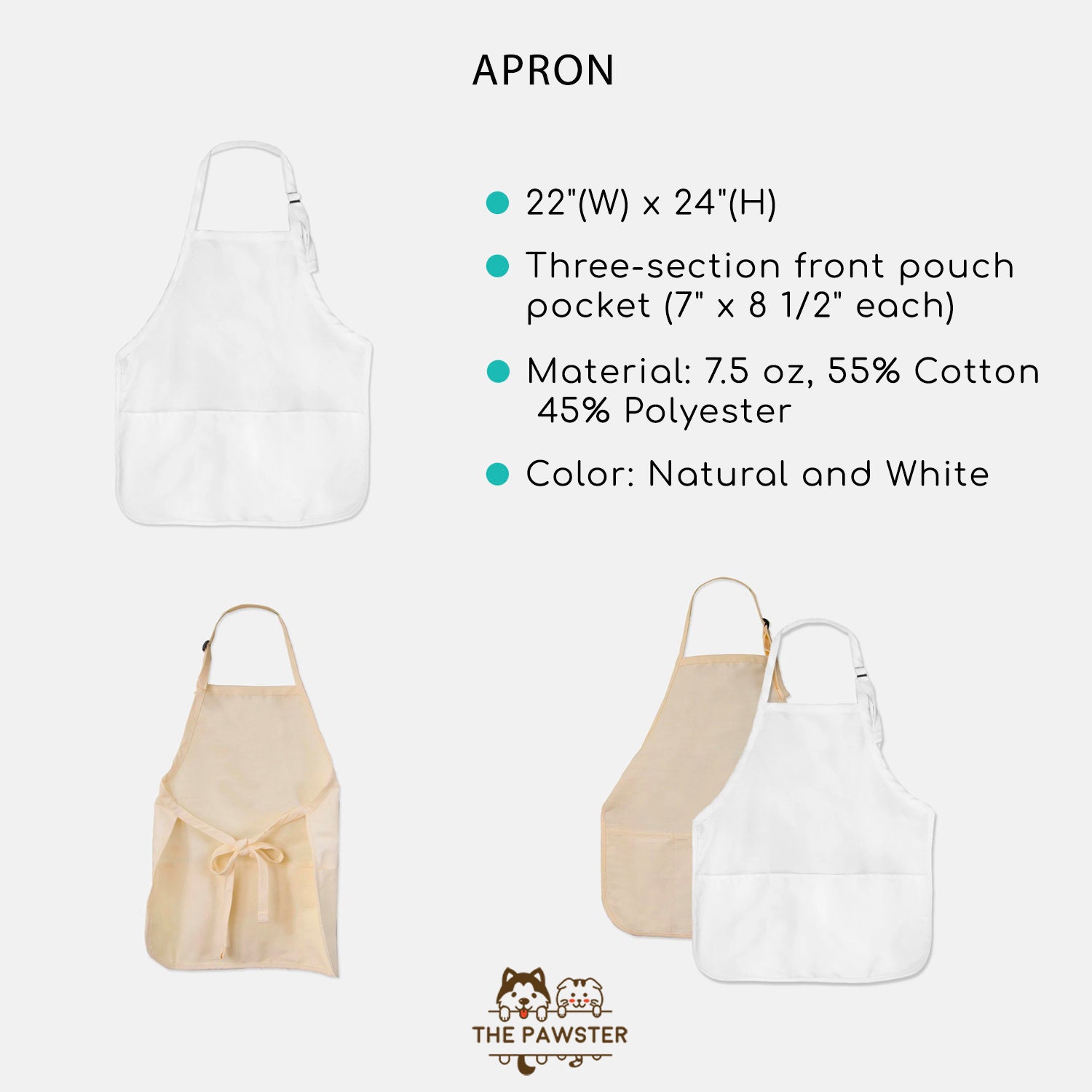 Capybara Apron, Giant Guinea Pig Aprons With Pockets, Animal Cooking ...