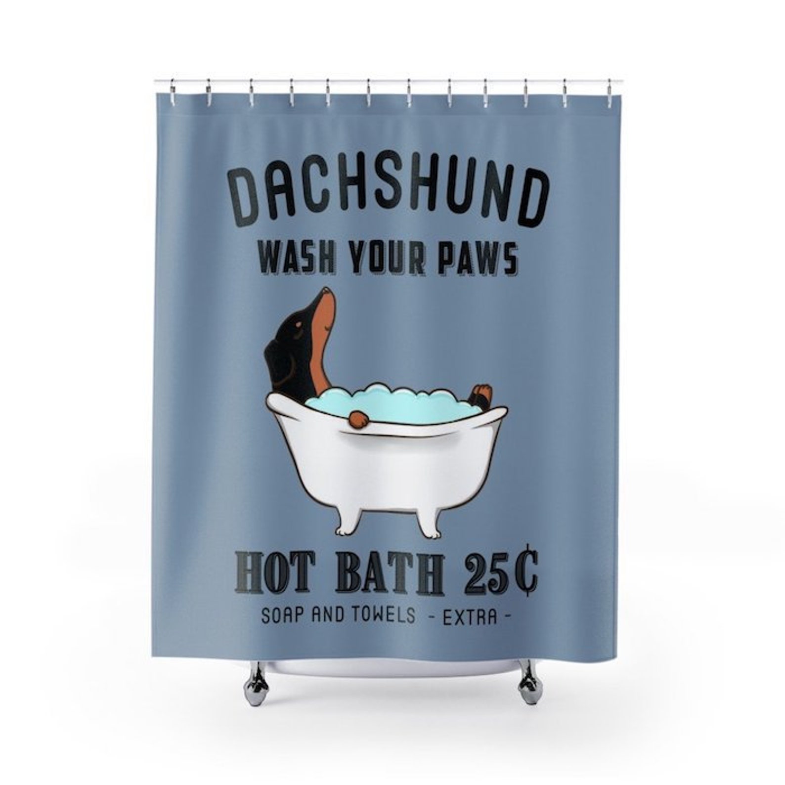Dachshund Shower Curtain Wiener Dog Shower Curtains Bath | Etsy