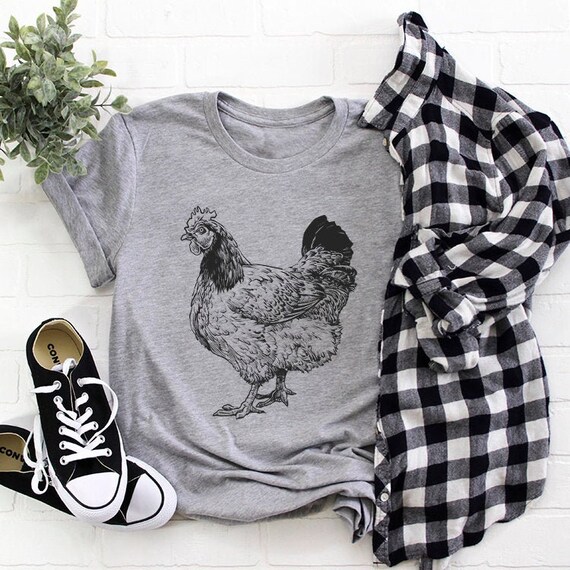 Chicken Shirt Chicken Hen T-shirt Farm Animal Tshirt - Etsy
