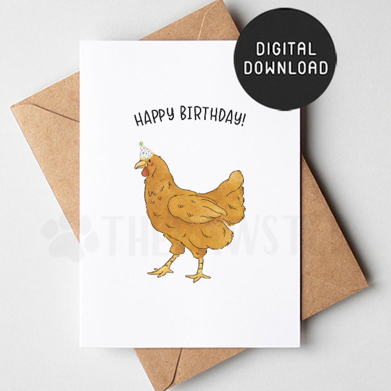 Chicken Birthday Cards - Etsy