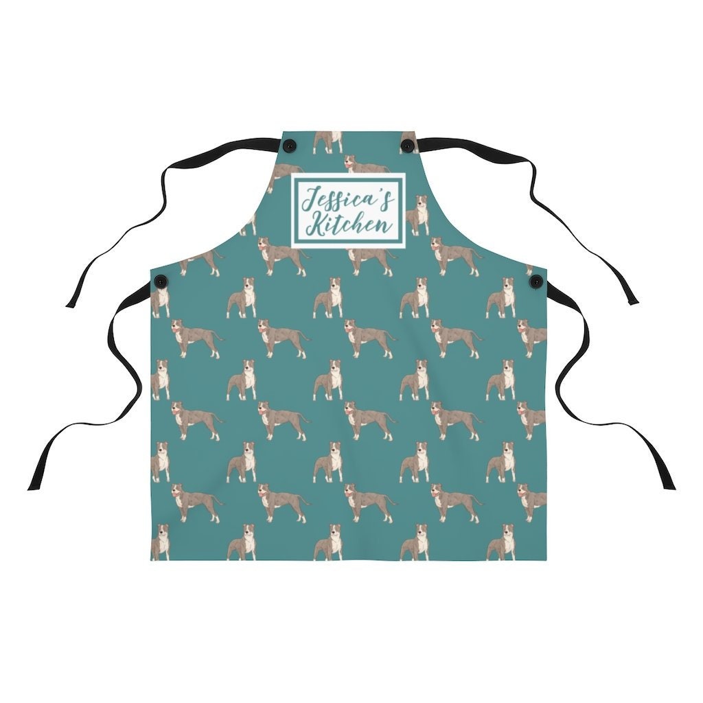 Custom Dog Apron Pit Bull Aprons Pittie Dog Personalized | Etsy