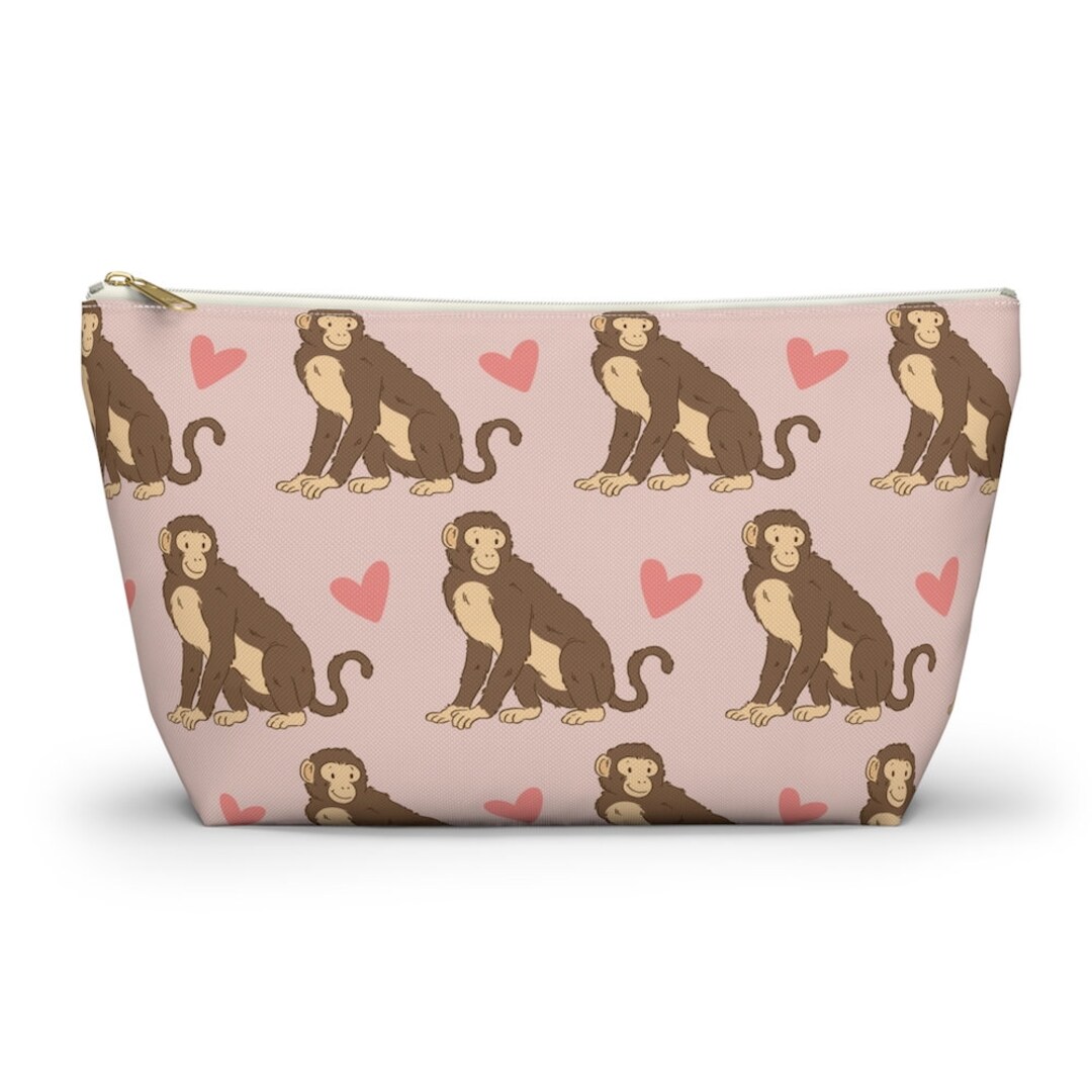 Monkey Pouch, Safari Animal Makeup Bag Cosmetic Bag, Monkey gifts ...