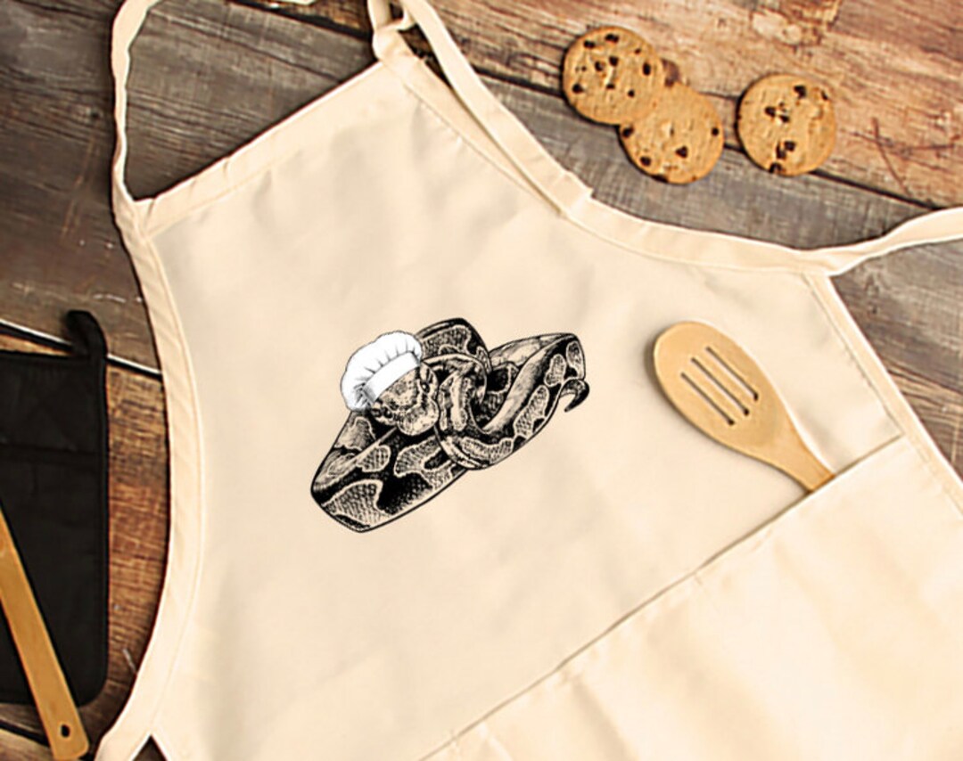 Ball Python Apron, Snake Mom Aprons With Pockets, Reptile Animal ...