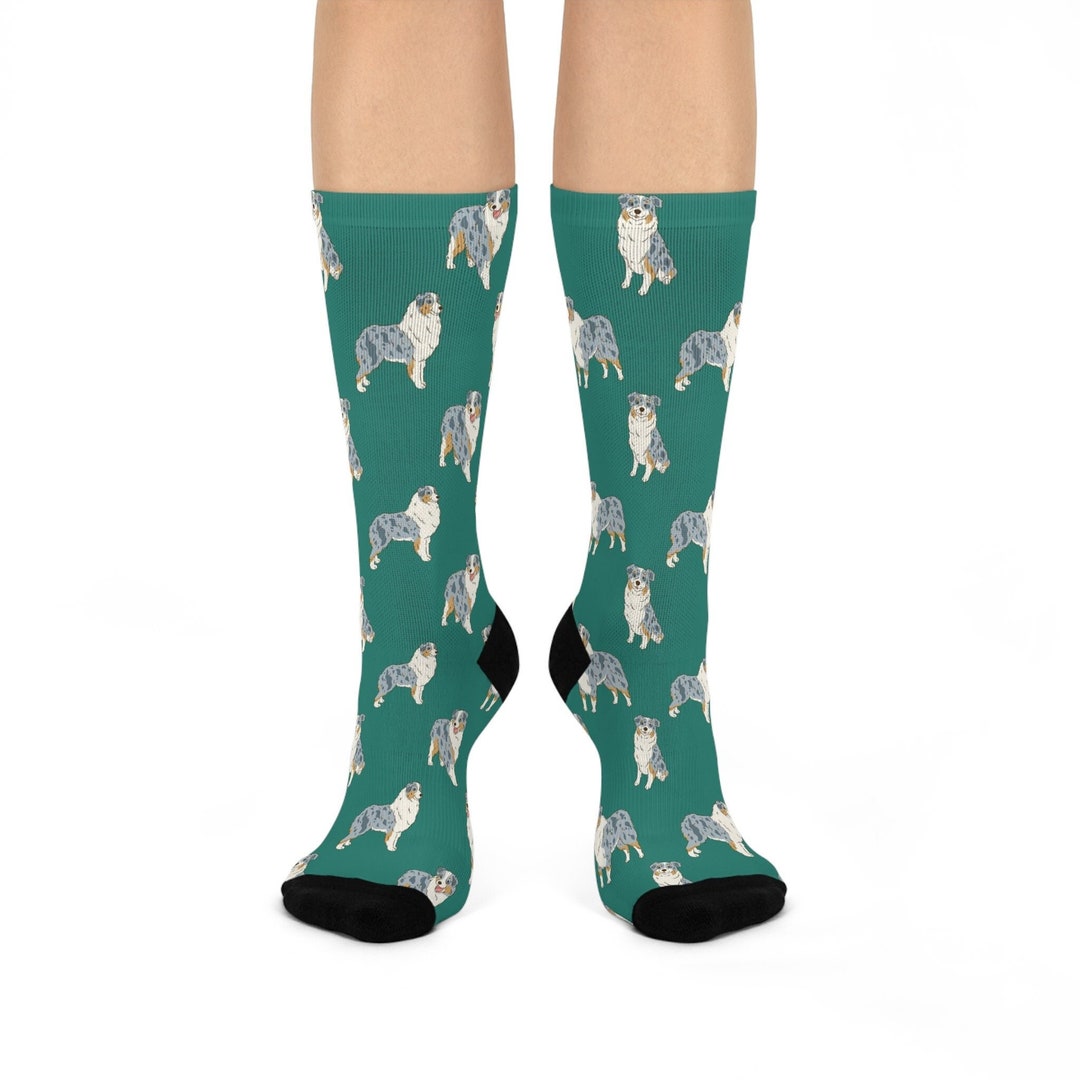 Australian Shepherd Socks, Dog Socks, Aussie Dog Gifts, Cute Aussie ...