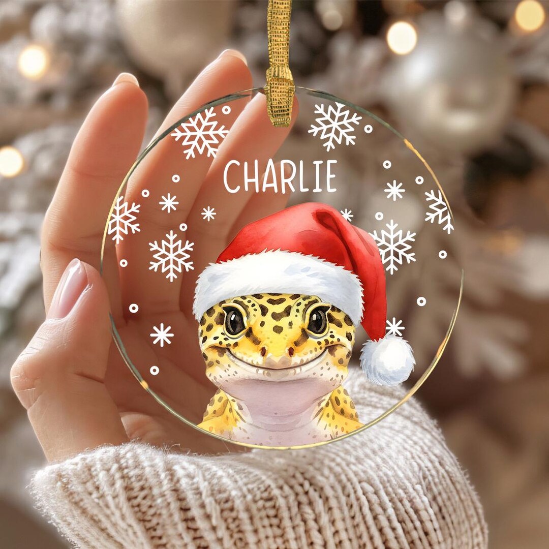 Leopard Gecko Ornament, Custom New Baby Christmas Ornaments, Xmas Decor ...