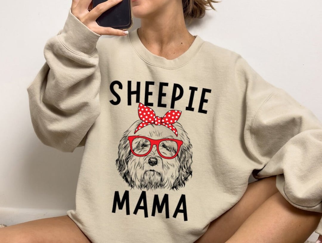 Sheepie Mama Shirt, Old English Sheepdog Gift, Cute Sheepie Mom ...