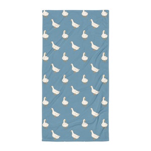 Duck Beach Towel, Farmhouse Bath Towel, Cute Farm Animal Towel, Duck ...