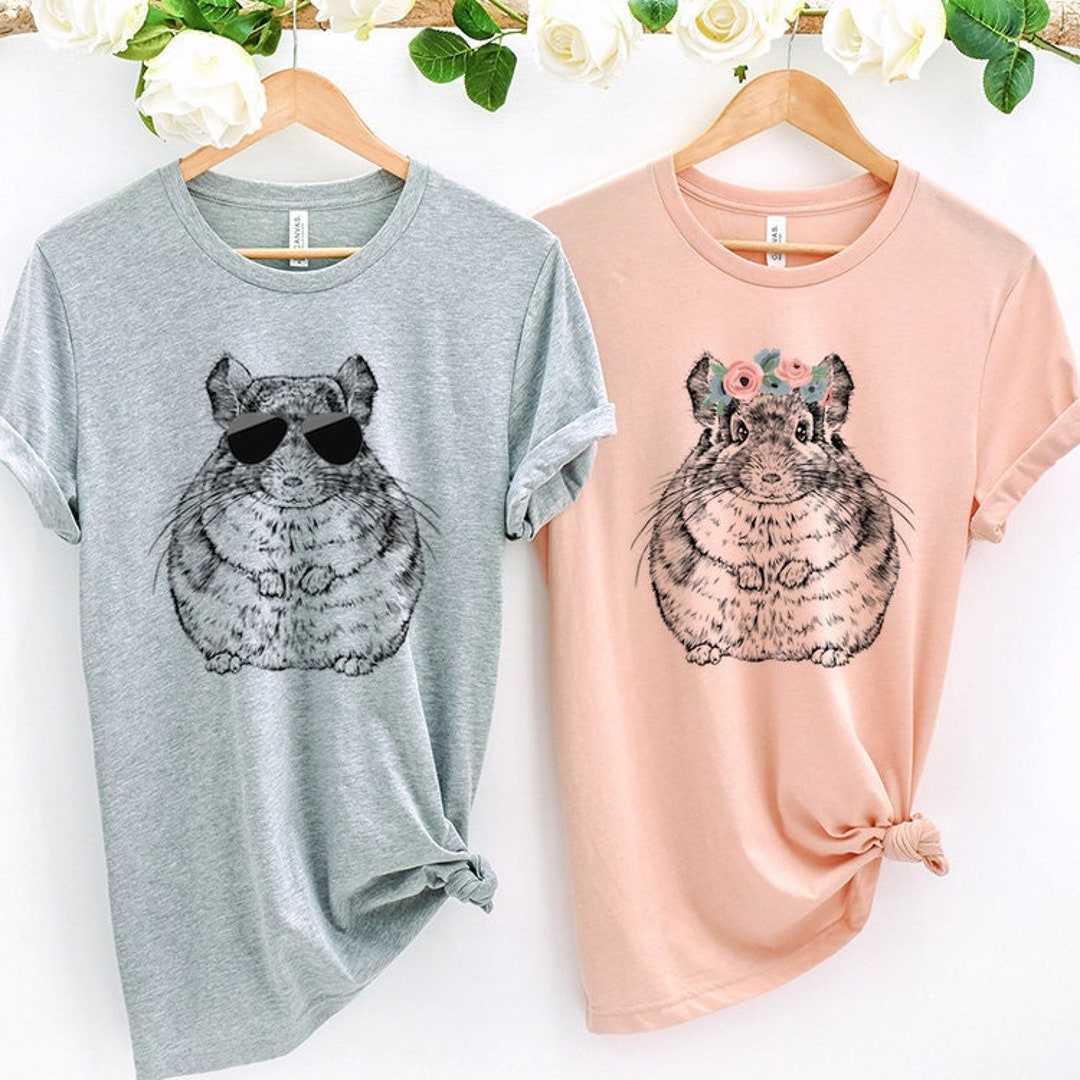 Chinchilla Shirt, Floral or Sunglasses Chinchilla Mom Dad Tshirt, Tee ...