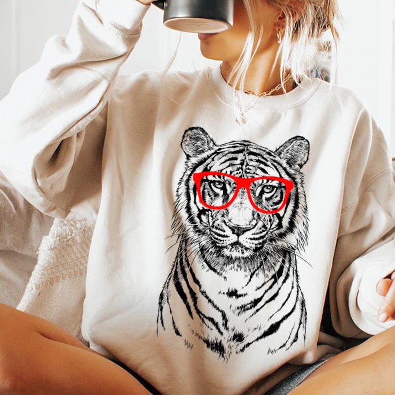 Tiger Sweatshirt - Etsy