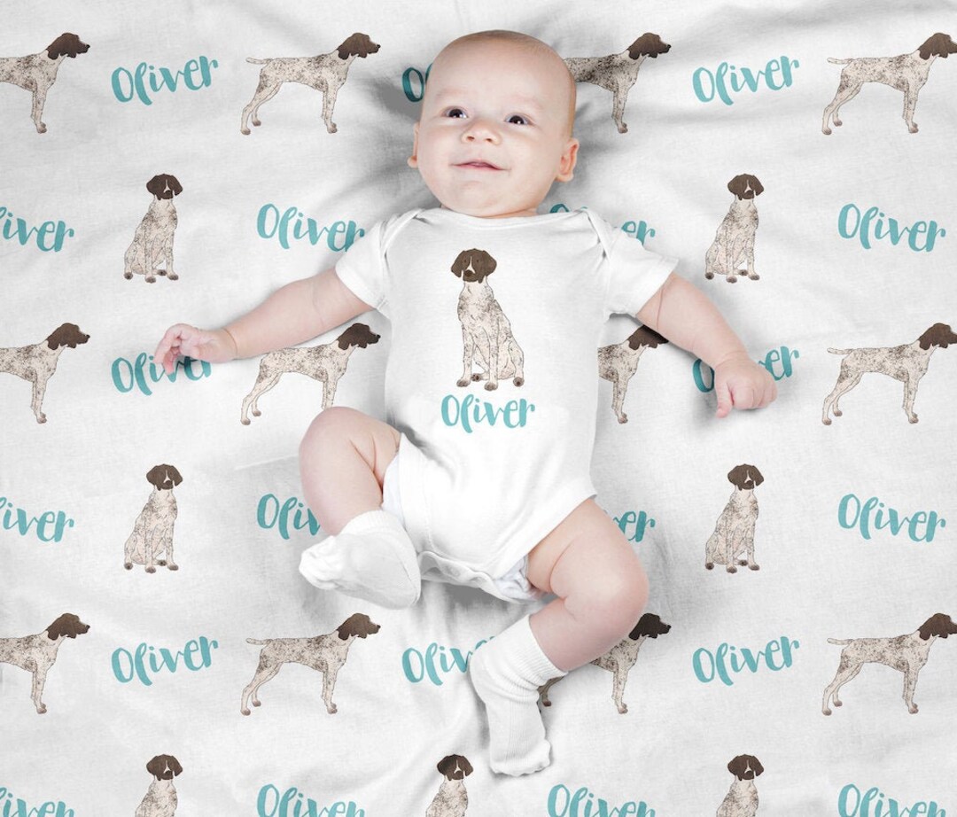 Personalized Baby Blanket, Custom GSP Swaddle Blanket Set, Newborn ...