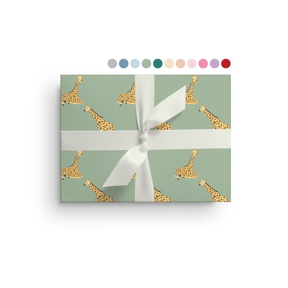 5 Sheets of Giraffe Wrapping Paper Custom Safari Animal - Etsy