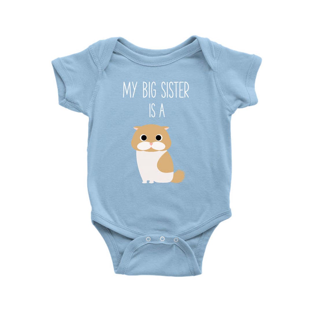 My Big Sister is a Persian Cat Baby Bodysuit, Cat Lover Baby Clothes ...