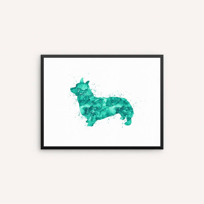 Corgi Watercolor Print Corgi Art Watercolor Dog Wall Art - Etsy
