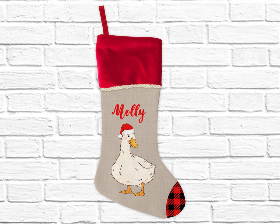 Duck Stocking Custom Farm Animal Christmas Stocking - Etsy