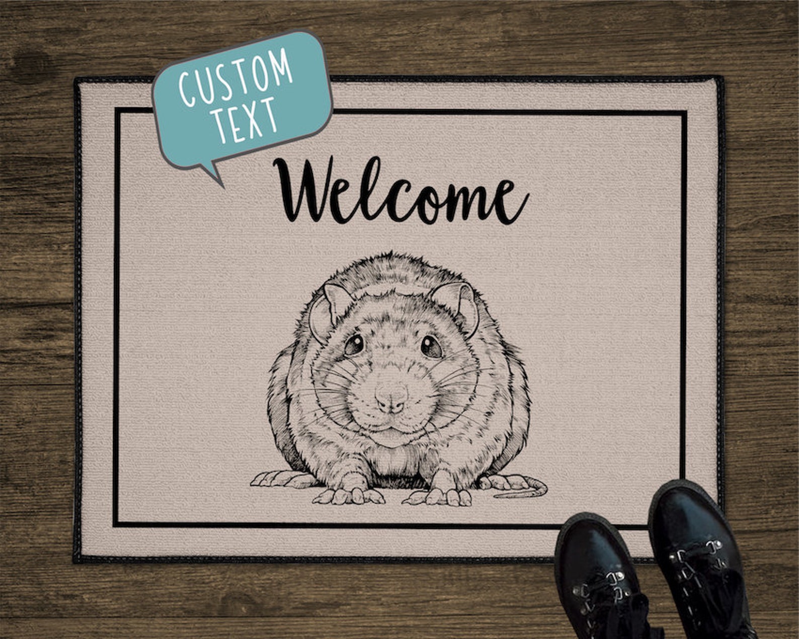 Rat Door Mat Animal Custom Front Doormat Personalized - Etsy UK