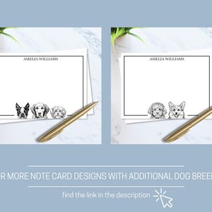 Custom Whippet Note Cards Set, Personalized Dog Notecard Gift ...