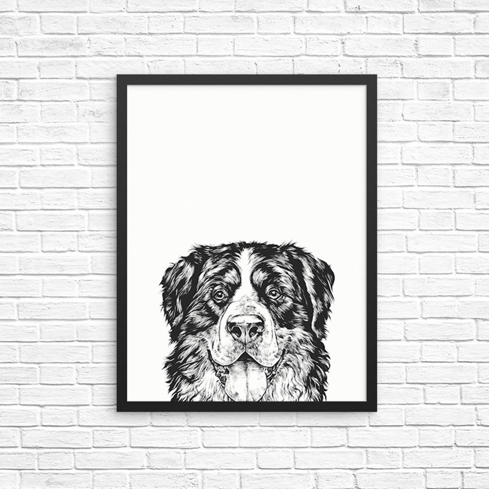 Bernese Mountain Dog Wall Art Berner Print Dog Decor Dog | Etsy