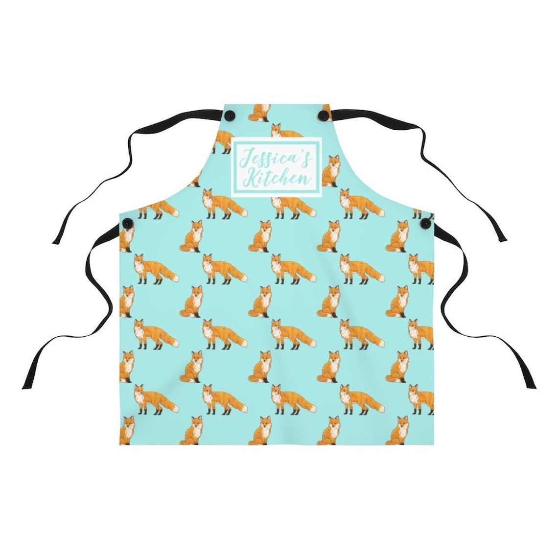 Custom Apron Fox Aprons Woodland Animal Personalized Cooking | Etsy