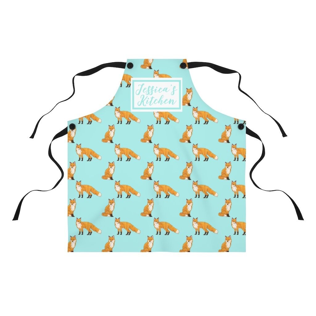Custom Apron Fox Aprons Woodland Animal Personalized Cooking | Etsy